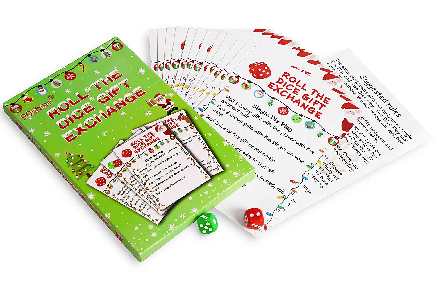 90shine Christmas Game White Elephant Gift Exchange Xmas Holiday Party Decoration Supplies