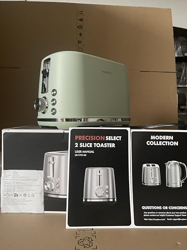 2 Slice Toaster, Wide Slots,High Lift, Auto-Off, & Frozen Modes for Toast, Bagels, Waffles & Fruity Breads, Modern Sleek Design, Easy-Clean Crumb Tray, Green