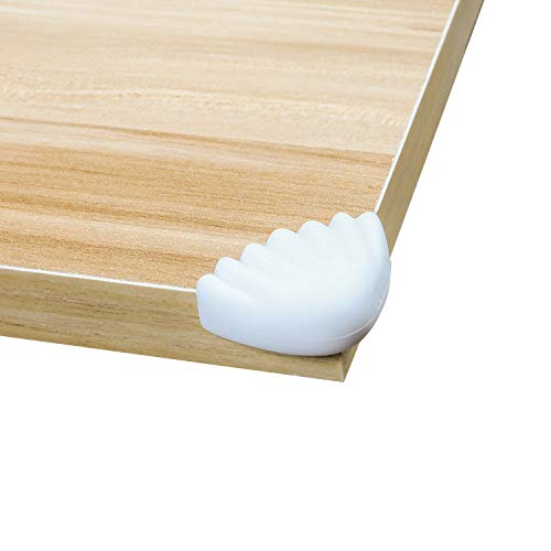 Corner Protectors, L Shape Food Grade Silicone Material Extra Thick Baby Safety Corner Guards (12 Pack, Shell Shape White)