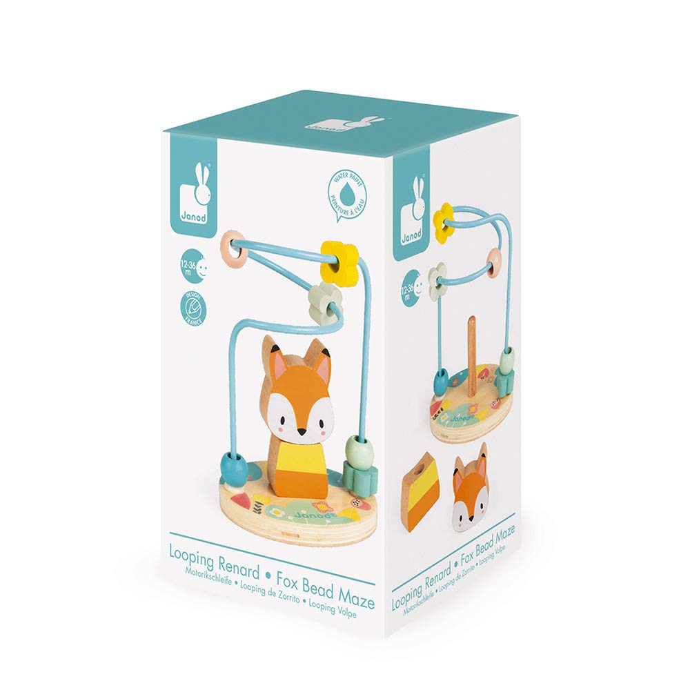 Janod Pure Fox Bead Maze - 12+ Months - J05151