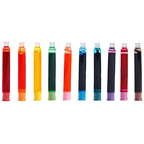 Aoniss 10 Colors Fountain Pen Ink Cartridges Set Fountain Pen Refills Short Cartridges for Fountain Pen Calligraphy Pen Writening Office School Supply