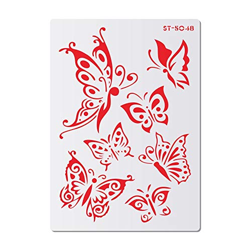 AK ART KITCHENWARE Butterfly Design Cake and Cookie Stencils for Painting Royal Icing Laser Cut Template Fondant Decorating Tools for Bakery
