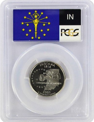 2002 Indiana State S Clad Proof Quarter PR-69 PCGS