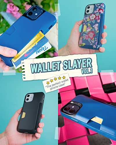 Smartish iPhone 12/12 Pro Wallet Case - Wallet Slayer Vol. 1 [Slim + Protective] Credit Card Holder (Silk) - Black Tie Affair