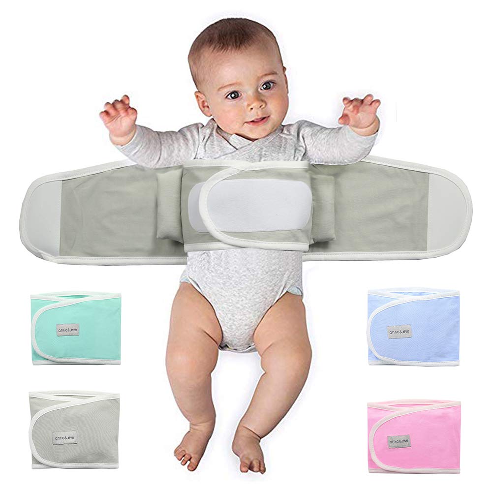 CoRui Over 2 Months Baby Simple Swaddle Newborn Belly Protector with Sleep Bag,Adjustable Arms Safe Sleeping Swaddle Wrap,Four Seasons
