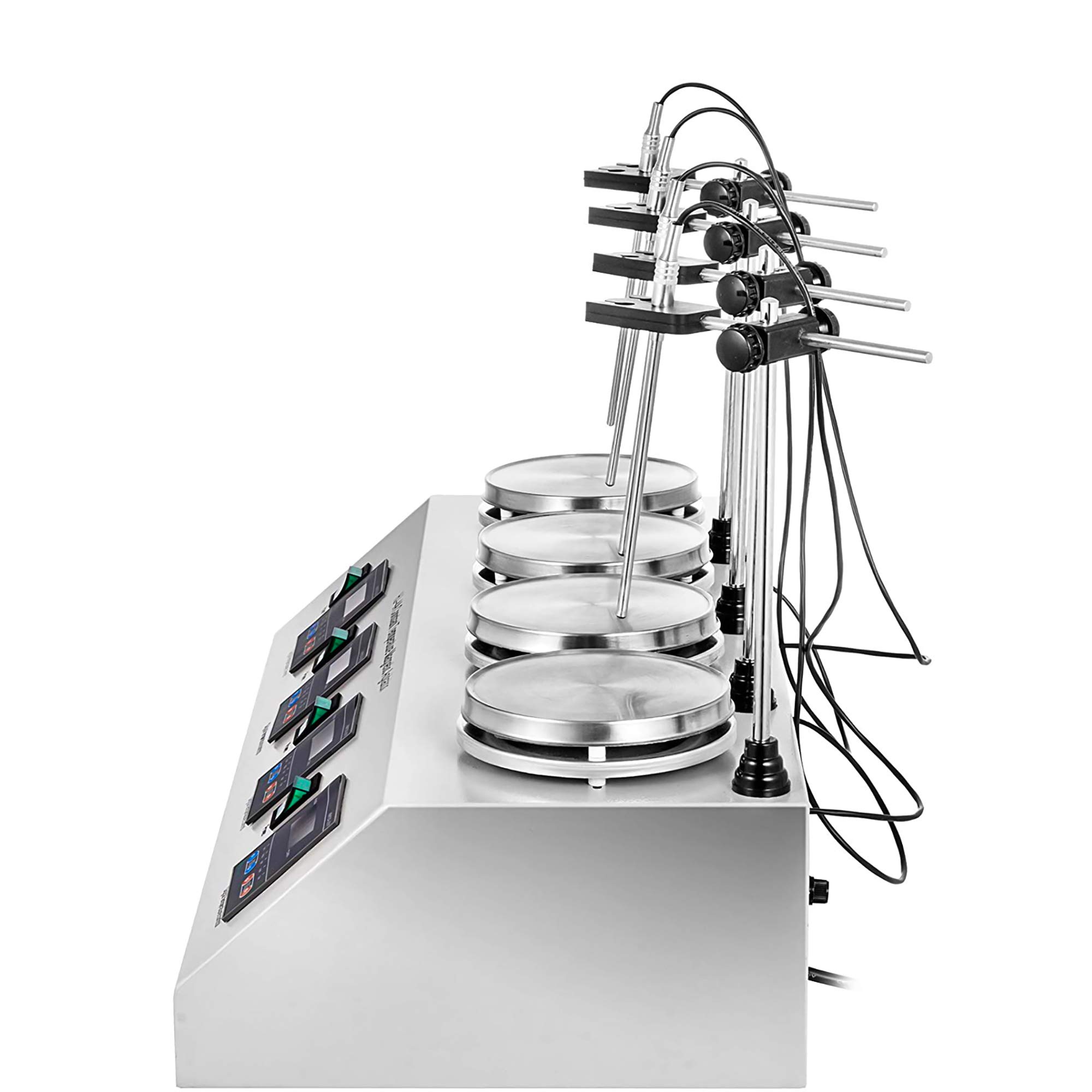 2/4/6 Heads Magnetic Stirrer, Multi Unit Digital Thermostatic Magnetic Mixer,Electric Lab Magnetic Mixer with Stirring Bar,Digital Magnetic Stirrer with Support Stand,20-1000ml per Cylinder