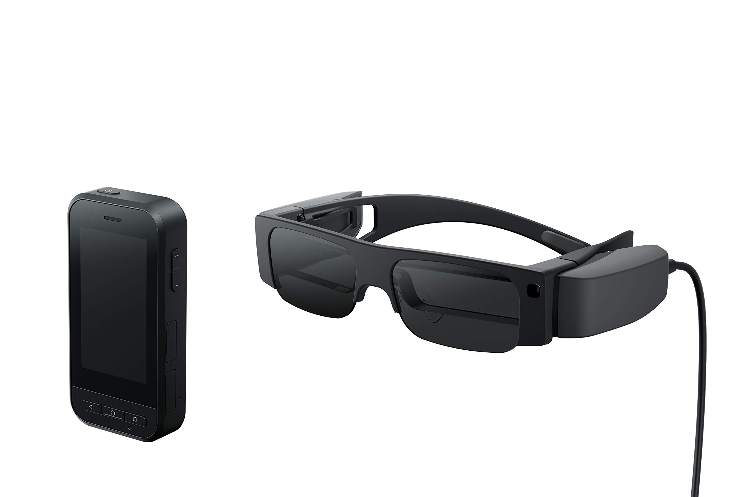 Epson Moverio BT-40S Smart Glasses with Binocular, 1080p, Transparent Displays and Intelligent Touch Controller, Black, Large