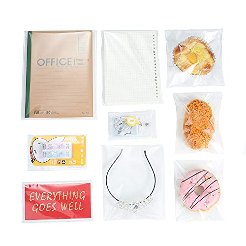 LISM 1000 Pack 6" x 8" Thick Clear Plastic Resealable Cellophane Adhesive Self Seal Bags 1.6 Mil Heavy Duty Packaging Envelopes Prints Photos Cards Gifts Cello Poly Bags