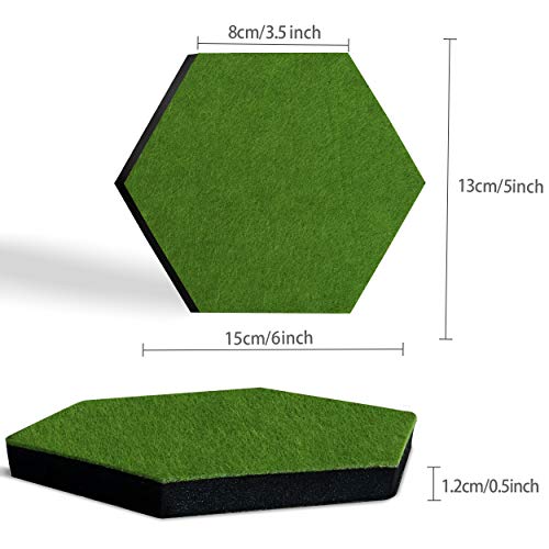 Soyizom Felt Pin Board Self Adhesive Board for Photos | Notice | Memos | Display,Thickened Bexagonal Bulletin Board Decorative Pin Board Pads for Offices School Wall Decor(7 Pcs/Set,Cement-Grey)