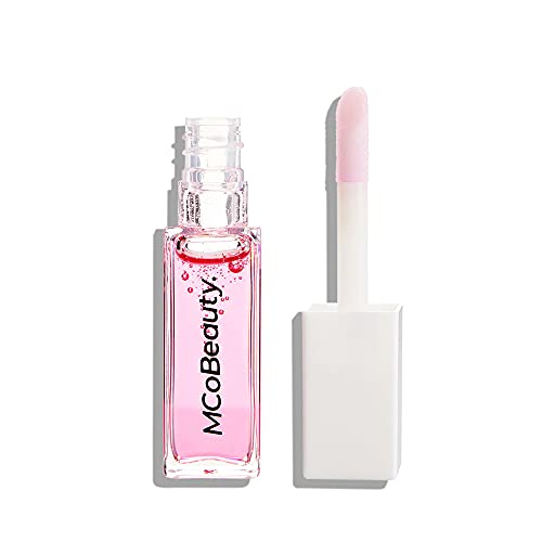 MCoBeauty Lip Oil Hydrating Treatment - Double-Duty Treatment And Gloss - Hydrate And Nourishes Your Lips - High-Shine Finish - Enhances Natural Lip Colour - For Smooth And Plump Lips - Pink - 0.3 Oz