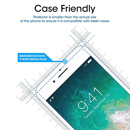 amFilm Screen Protector for Apple iPhone 8 Plus, 7 Plus, 6S Plus, 6 Plus, Tempered Glass, 2 Pack