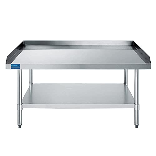 AmGood Stainless Steel Equipment Stand - Heavy Duty, Commercial Grade, with Undershelf, NSF Certified (24" Width x 36" Length)