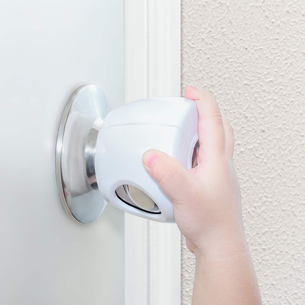 SHINY HANDLES Door Knob Covers Babyproof 2 Pack,Baby Safety Door Handle Covers,Door Knob Safety Cover for Toddlers