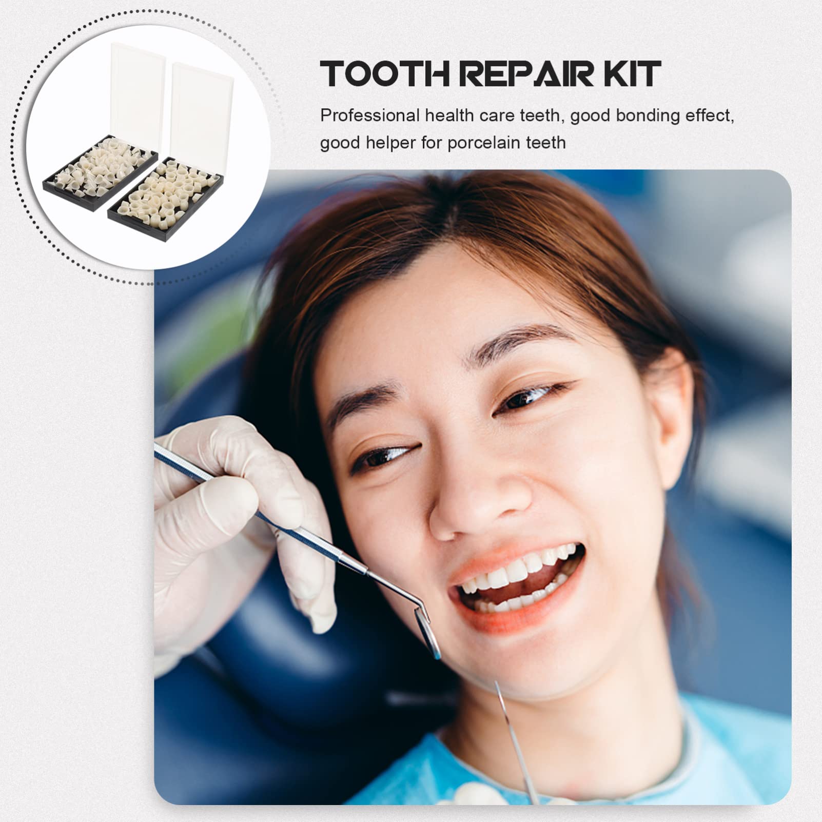 2boxes Dental Slices Sticker Veneer Tooth Accessory Supplies Broken Replacements for Anterior The Kits and Fixing Materials Material Oral Temporary Reing Replacement Missing Kit