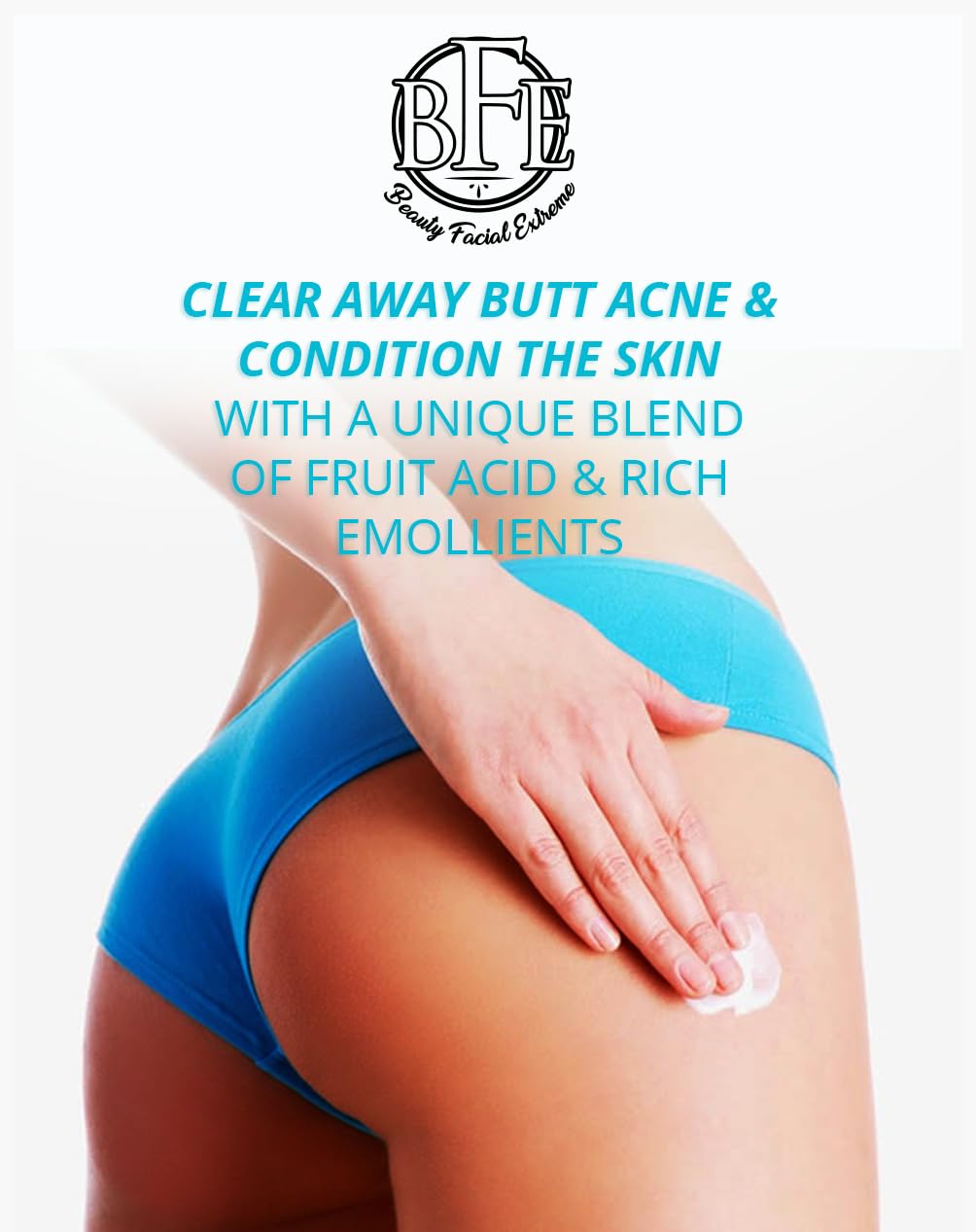 Anti-Acne Buttocks & Thigh Treatment- Clears Away Acne, Pimples, and Ingrown Hairs for the Buttocks and Thigh Area. Prevents Future Breakouts. 6.9 OZ