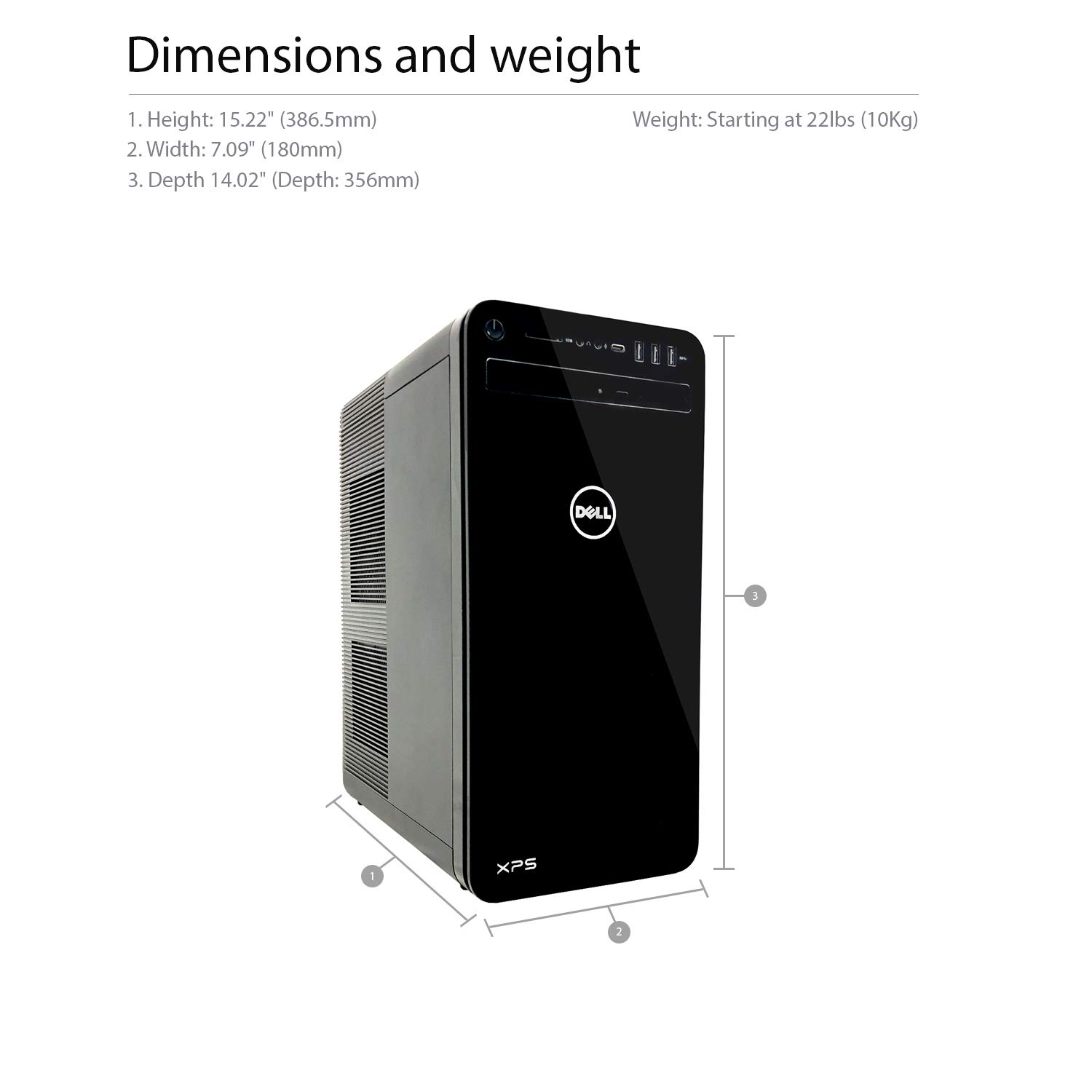 Dell XPS 8930-7814BLK-PUS Tower Desktop - 8th Gen Intel Core i7-8700 Processor, 32GB DDR4 RAM, 1TB Hard Drive + 16GB Intel Optane Memory, 6GB Nvidia GeForce GTX 1060, DVD Burner, Windows 10 Pro, Black