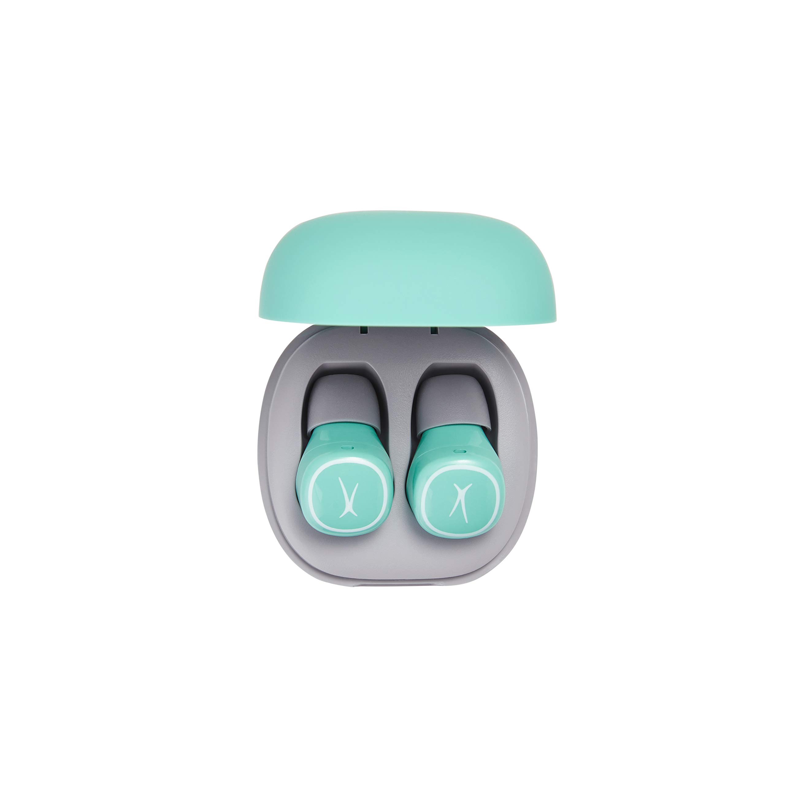 Altec Lansing Nanobuds - Truly Wireless Earbuds with Charging Case, TWS Waterproof Bluetooth Earbuds with Touch Controls for Travel, Sports, Running, Working (Mint)