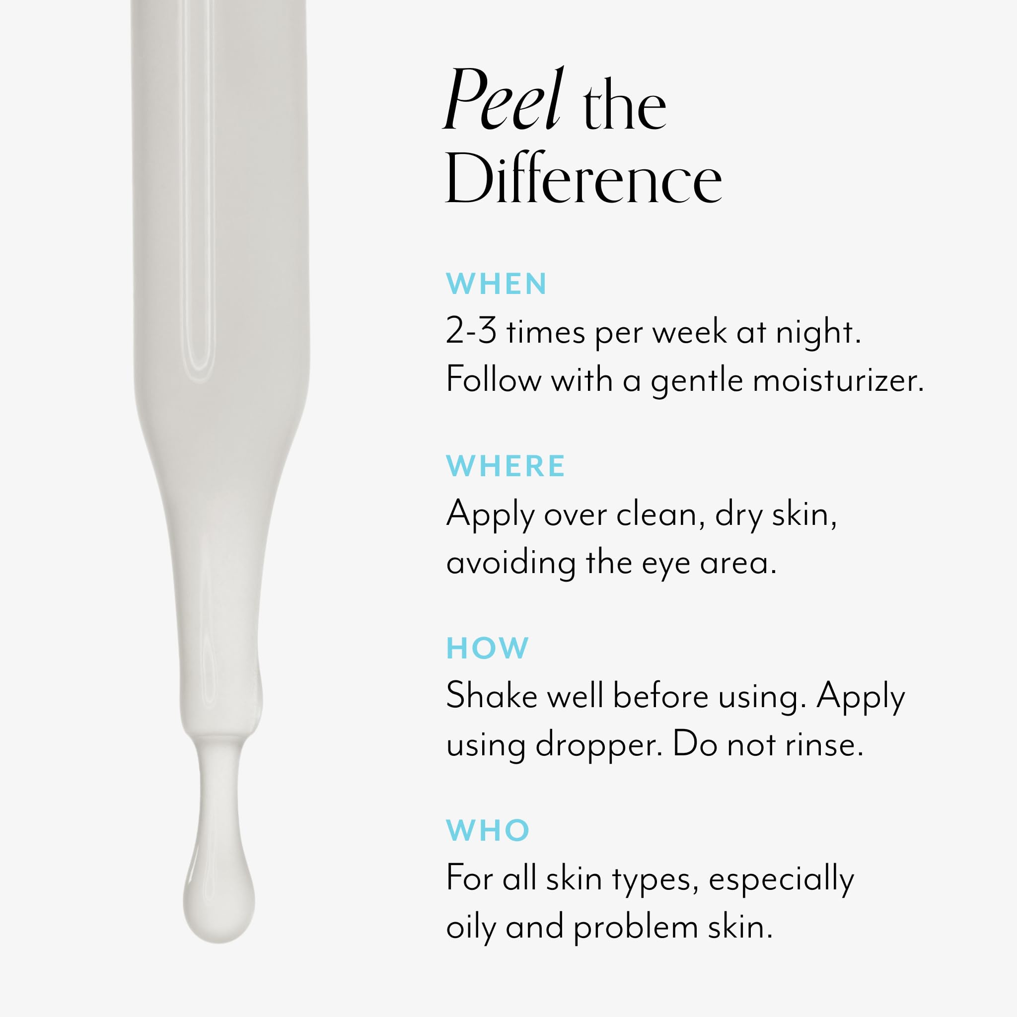 Bliss Clear Genius Clarifying Overnight Liquid Peel - 1 Fl Oz - Clear Pores & Exfoliate Skin - Non-Irritating - Clean - Vegan & Cruelty-Free