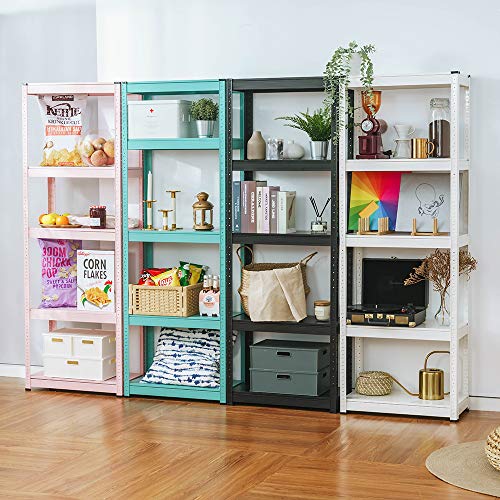 Lomani 5-Tier Heavy Duty Adjustable Garage Shelf, Storage Rack, Steel Organizer Rack-Green