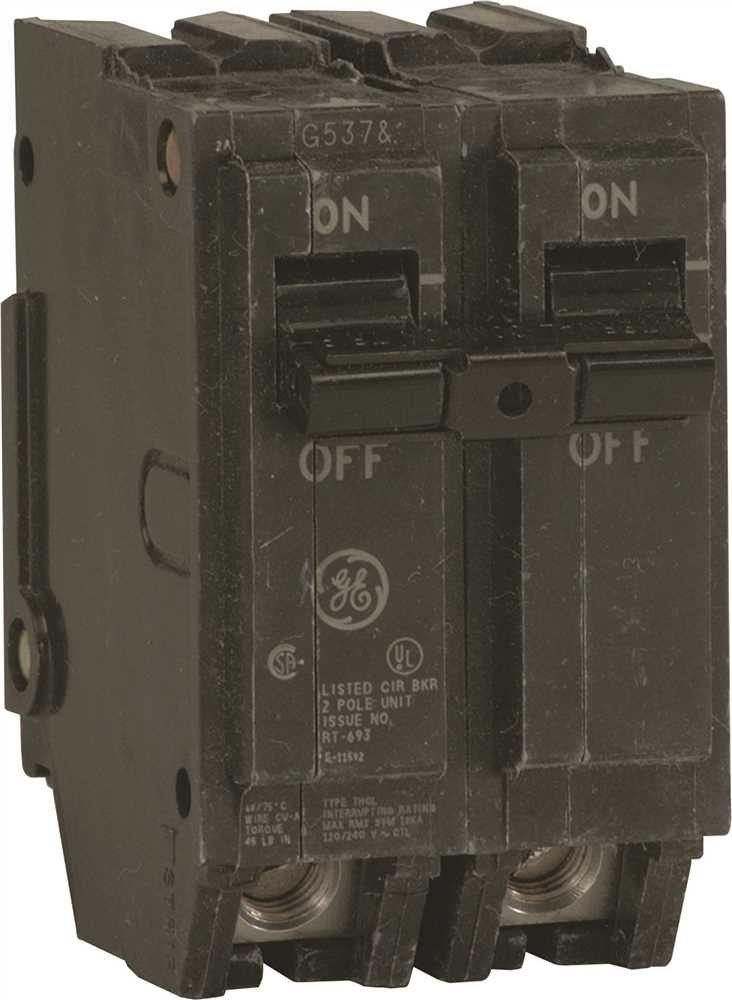 ABB Q-Line THQL21100 100A Double Pole Circuit Breaker ⢠100 Amp Double Pole 120/240 VAC Breaker ⢠2-Pole Standard Circuit Breaker ⢠Electrical Safety Switch ⢠Plug-in Mount Type