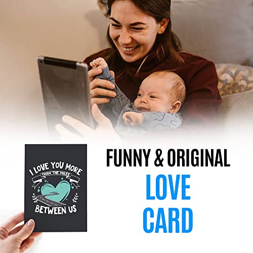 Long Distance Card for boyfriend, girlfriend, wife, husband. | Original card with envelope for long distance relationship or friendship | Unique present for someone who is going away