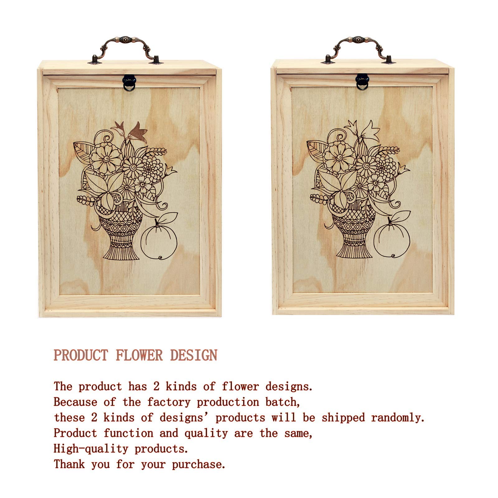 Essential Oil Bottles Storage for 60 Bottles - Holds 5 10 15 20 30 ml Travel Box For Young Living & Doterra bottles - Essential Oil Box Natural Wood(Update Version)