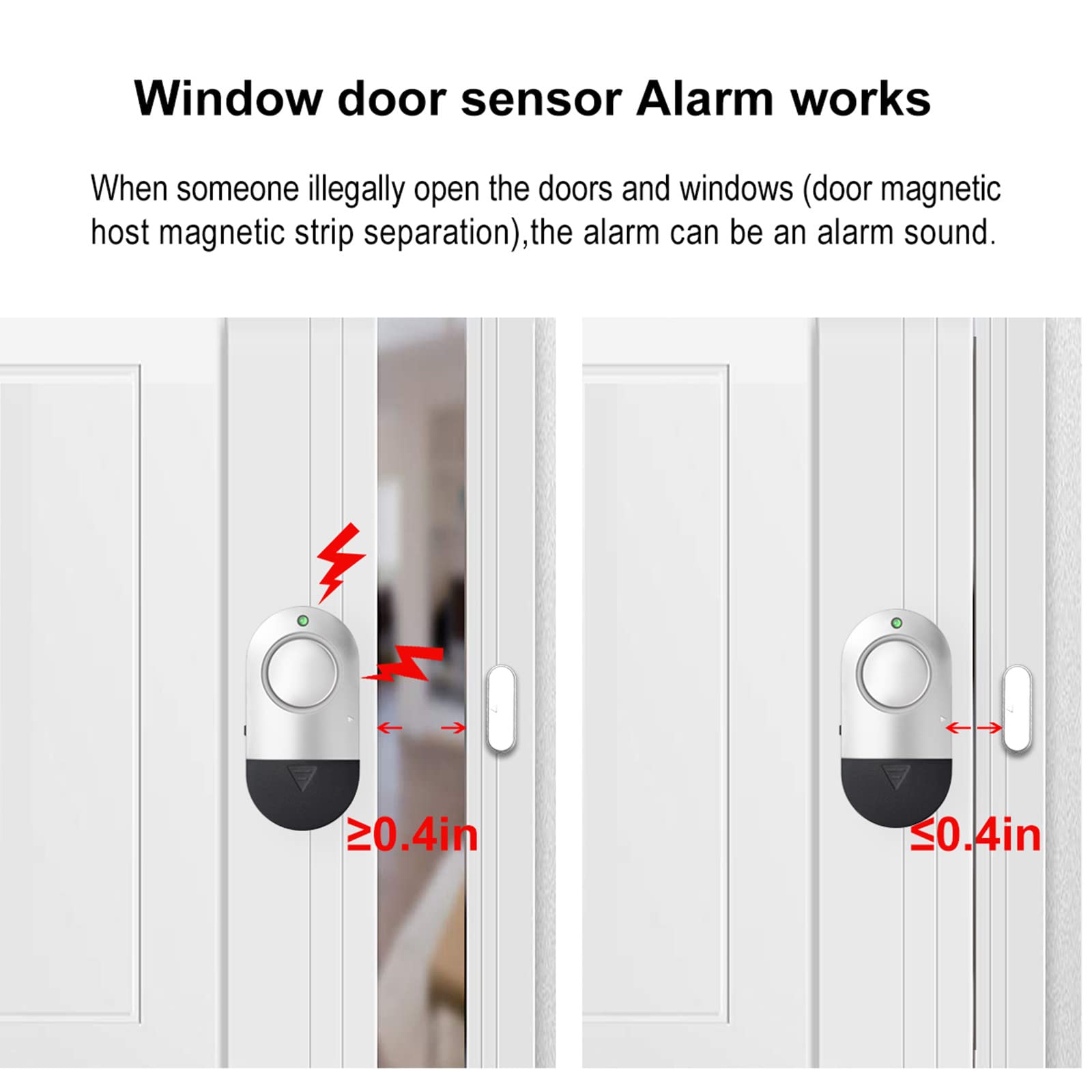 Door Window Alarms, Toeeson 120DB Pool Door Alarms for Kids Safety, Window Alarms for Home