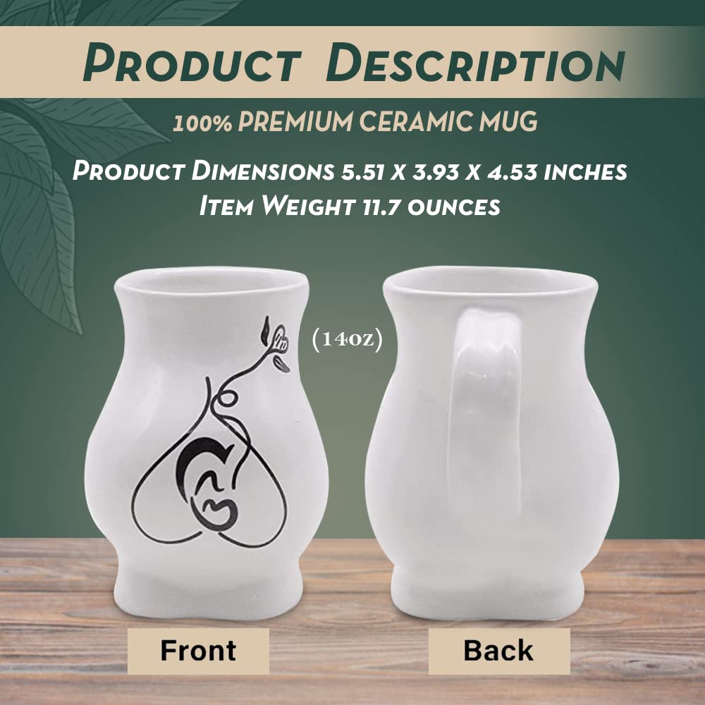 My Little Nugget Pregnancy Mug for Tea and Coffee (14oz) Distinctive Shaped Cute Mug Made from Ceramic Material for Tea and Coffee - Great Idea for Pregnant Mom, Baby Shower, Mother’s Day - White