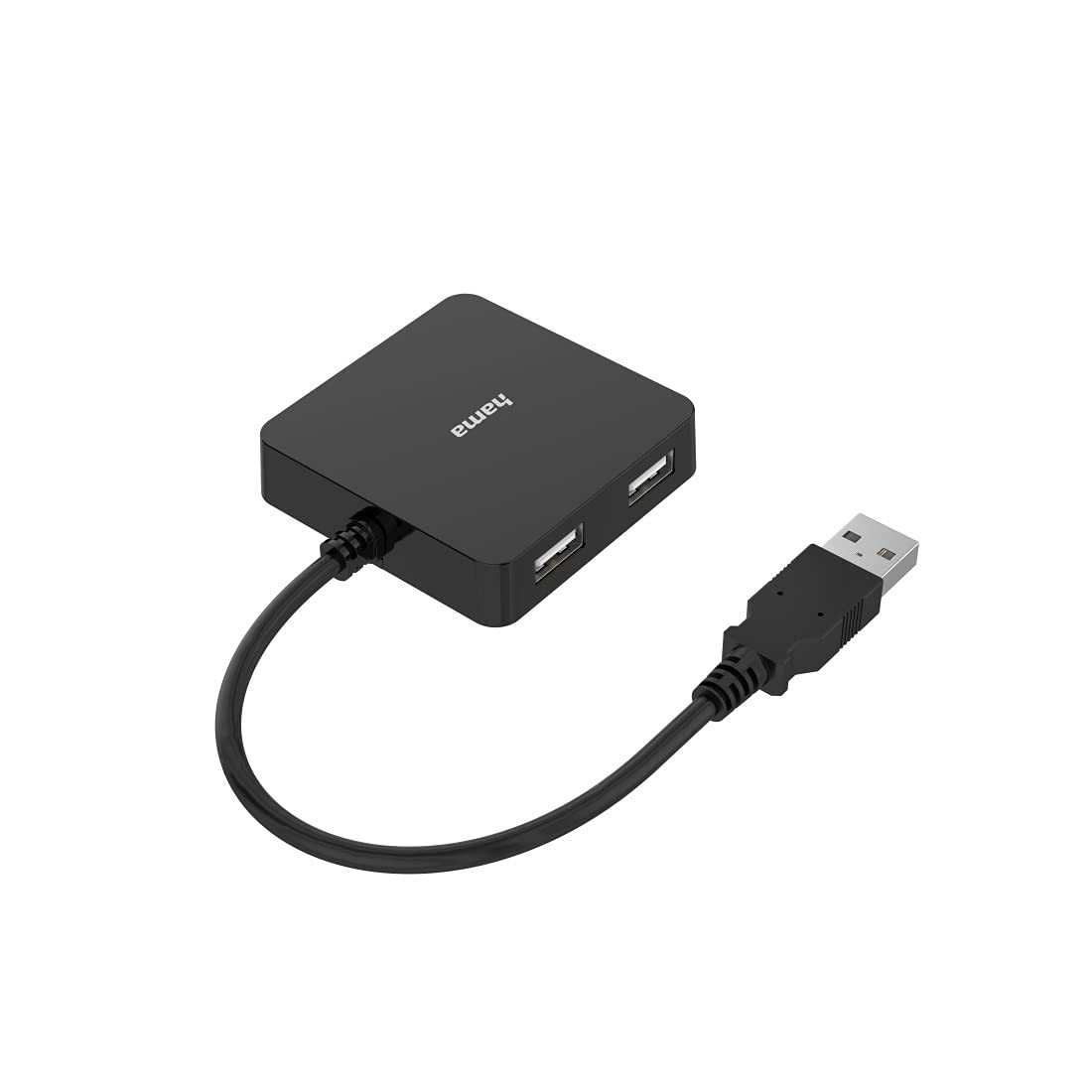 Hama USB Hub, 4 Ports, USB 2.0, 480 Gbps, Black, 00200121
