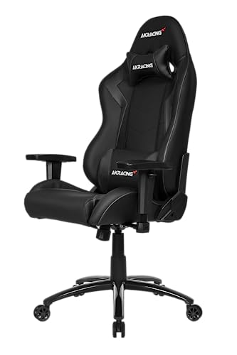 AKRacing Core Series SX Gaming Chair with High Backrest, Recliner, Swivel, Tilt, Rocker and Seat Height Adjustment Mechanisms with 5/10 Warranty - Black