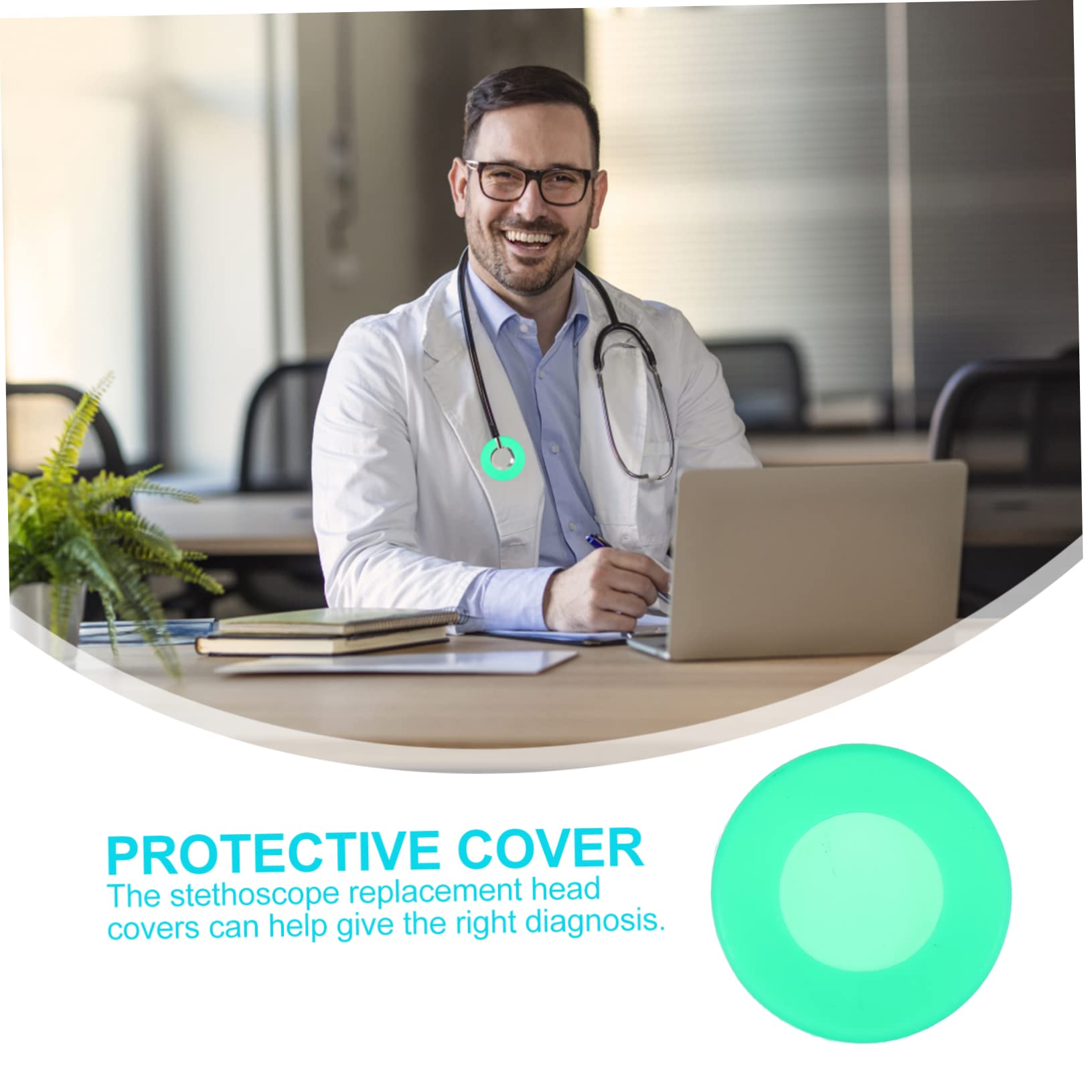 64 Pcs Stethoscope Case Silicone Cover for Stethoscope Portable Silicone Cover Stethoscope Cover Replacement Stethoscope Diaphragm Silicone Cover Stethoscope Silicone Cover