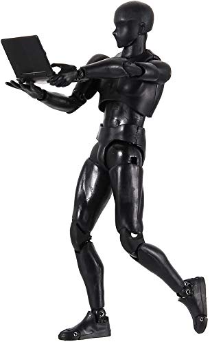 ABROBROKI Black Action Figures Body-Kun DX & Body-Chan DX PVC Figure Model Drawing for S H Figuarts with Box for Artists (Male)