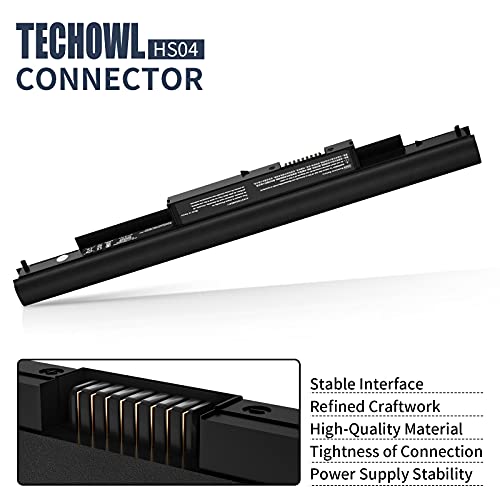 807956-001 Replacement Battery For Hp Laptop Battery, TECHOWL HS03 Battery Compatible With HP Spare 807956-001 laptop battery 807957-001 HP Battery HS04 - High-Performance Spare Battery [2600mAh/38Wh]