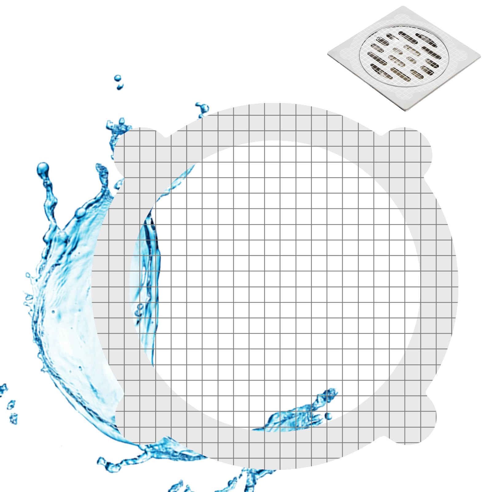 20 Pack, Disposable Shower Drain Hair Catcher Mesh Stickers