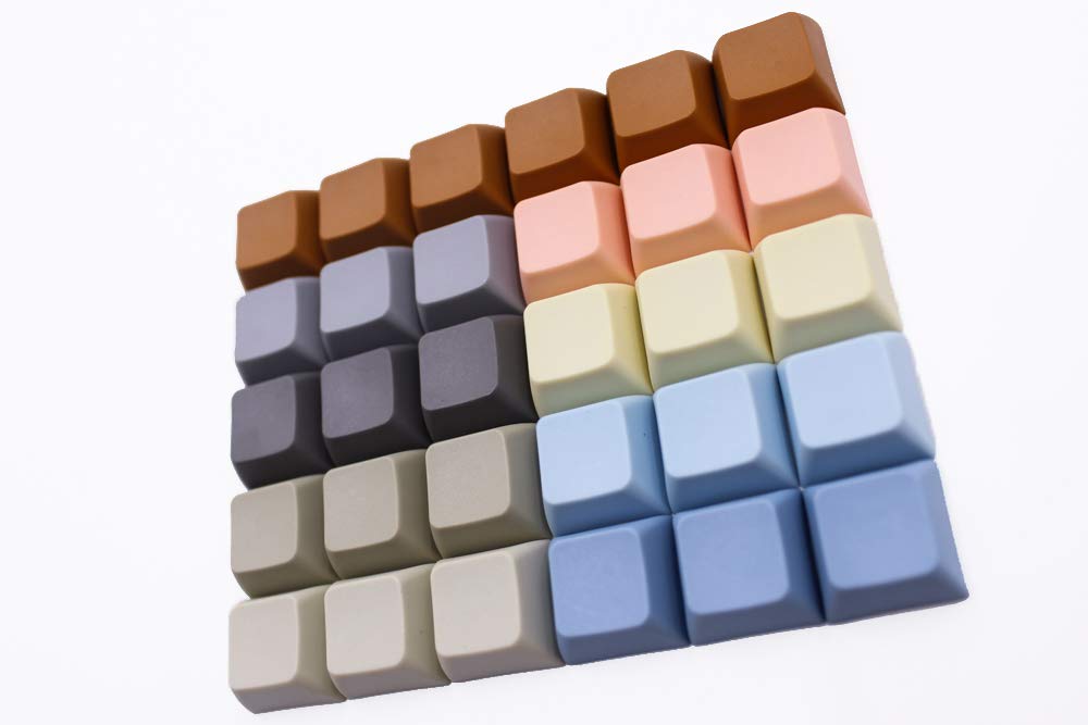 ONECAP 1U Blue Blank XDA keycap 50 Keys PBT Keycaps for Mechanical Gaming Keyboard (Blue)