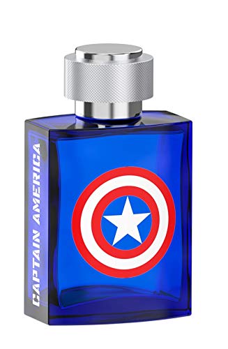 Marvel Captain America, Fragrance, for Men, 3.4oz, 100ml, Eau de Toilette, EDT, Cologne, Spray, Made in Spain, By Air Val International
