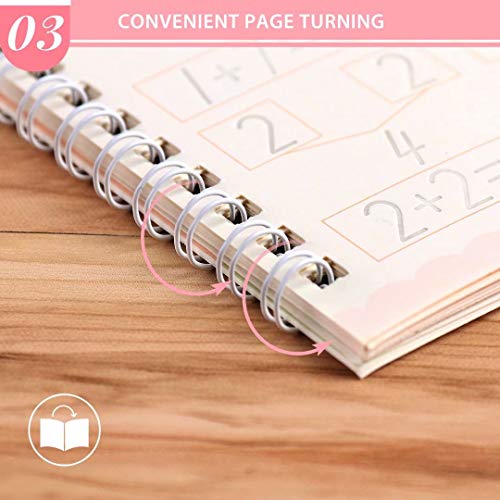 Sank Magic Reusable Practice Copybook for Kids - The Print Handwiriting Workbook-Writing Practice Book for Children (Four Books with Pen)