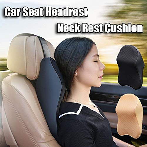 NANGAO Car Seat Headrest Neck Rest Cushion 3D Memory Foam Car Seat Neck Support Neck Rest Headrest Accessories Car Seat Back Pillows for Neck/Back Pain Relief