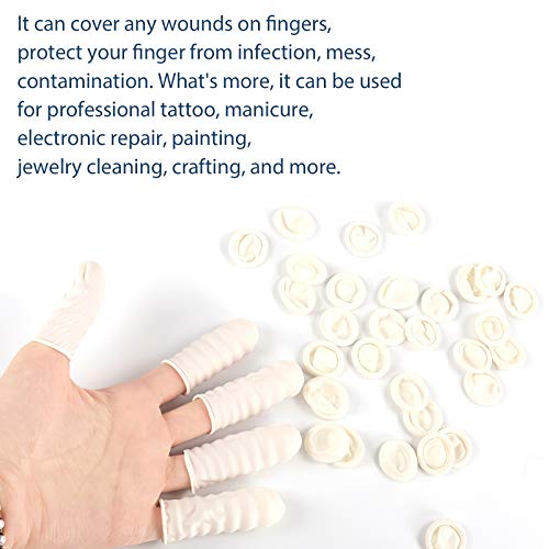 GreenLifeĀ® 100/300/500pcs General Finger Cots Finger Gloves Finger Protector Finger Support Disposable Latex Nail Cover Durable High Elastic Anti Static Protect Sleeves Tool (300pcs)