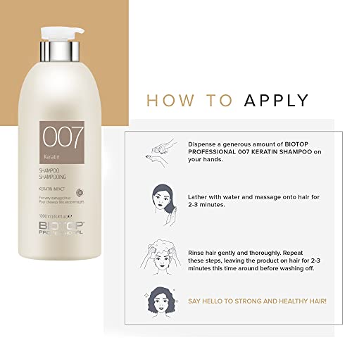 Biotop Professional 007 Keratin Shampoo for Very Damaged Hair 33.80 fl oz