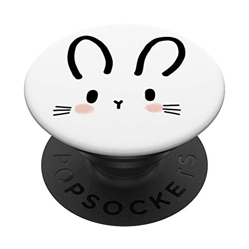 Cute & Simple Bunny Rabbit Face Graphic PopSockets PopGrip: Swappable Grip for Phones & Tablets