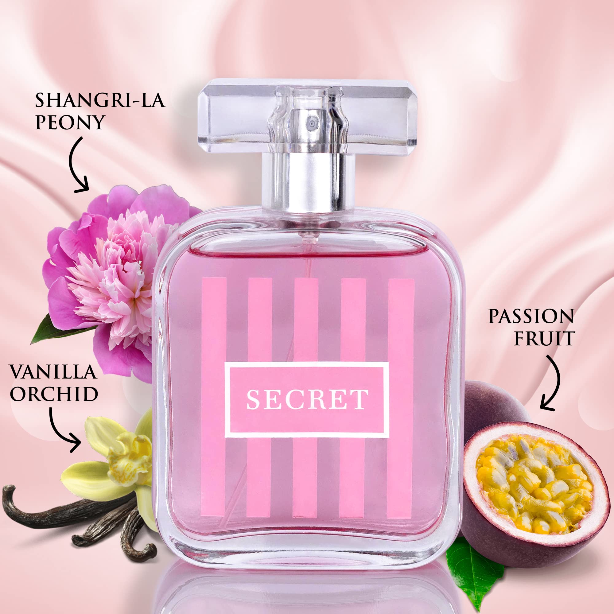 NovoGlow Lady Eau De Toilette for Women elegant 3.4 fl oz Bottle with Shiny Suede Pouch Lovely Gift Combination of Fruity and Floral Notes with Pine Tree Base Aromatic Fragrance for All Occasions (D)