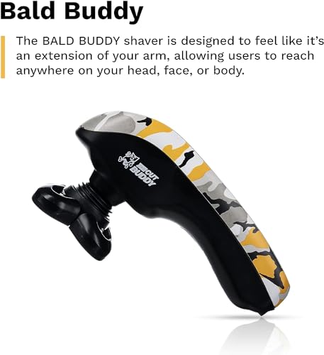 Head Shaver for Bald Men, Water-Resistant, Replaceable Head, Rechargeable, Electric, Cordless, Ergonomic, Bald Buddy