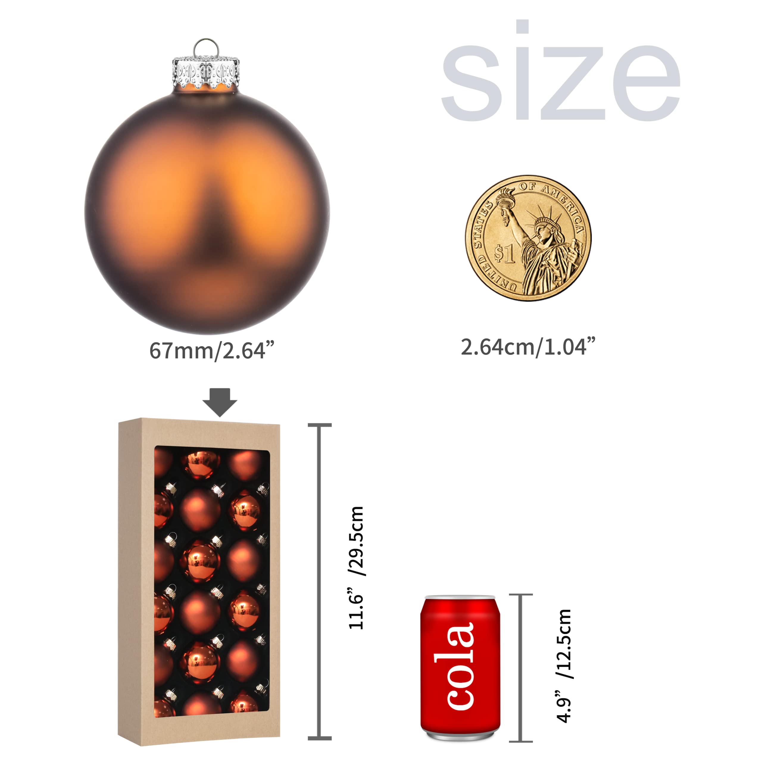 18PCS 1.8inch(45mm) Christmas Ball Ornaments for Christmas Decorations, Glass Ball Present for Xmas Trees and Wedding Party, Xmas Tree Decorations Set(Dark Blue)