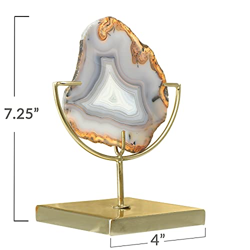 Main + Mesa Natural Brown Agate on Stand