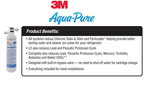 3M Aqua-Pure Under Sink Dedicated Faucet Replacement Water Filter Cartridge, for use with AP Easy Complete system