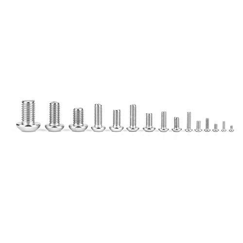 Screw Set, 250 Pieces M2/M2.5/M3/M4/M5/M6/M8/M10 Machine Screw Set for Laptop/Keyboard/Telephone/PC