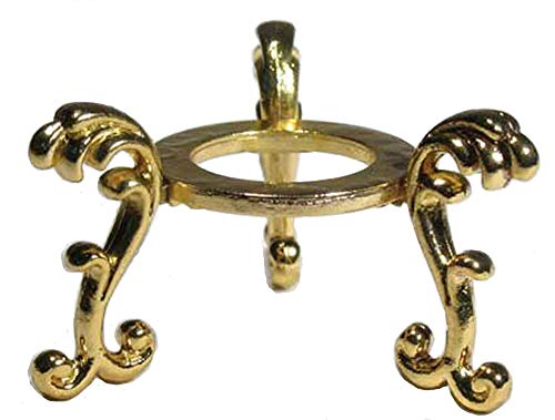 Amlong Crystal Gold-Plated Flowering Crystal Ball Stand, Small Size for 2 inch (50-60mm) Diameter Small Balls