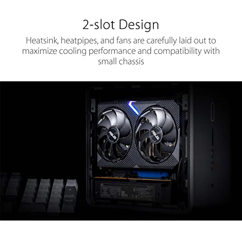 ASUS Dual NVIDIA GeForce RTX 3050 OC Edition Gaming Graphics Card - PCIe 4.0, 8GB GDDR6 Memory, HDMI 2.1, DisplayPort 1.4a, 2-Slot, Axial-tech Fan Design, 0dB Technology, Steel Bracket