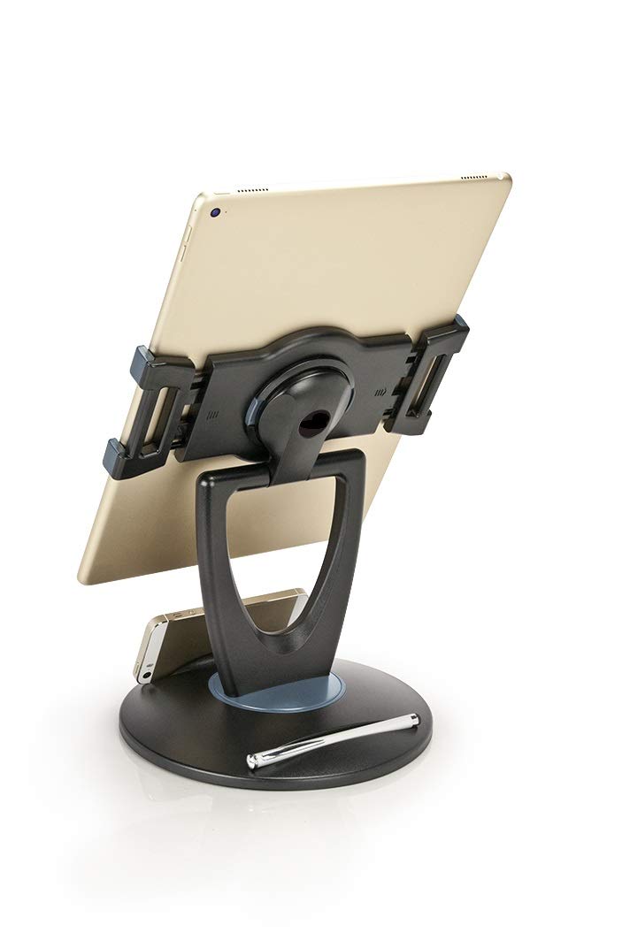 MAX SMART Large Tablet POS Stand, Rotating Commercial Tablet Stand, Swivel Base for Retail Kiosk Register Office Showcase Cashier and Business